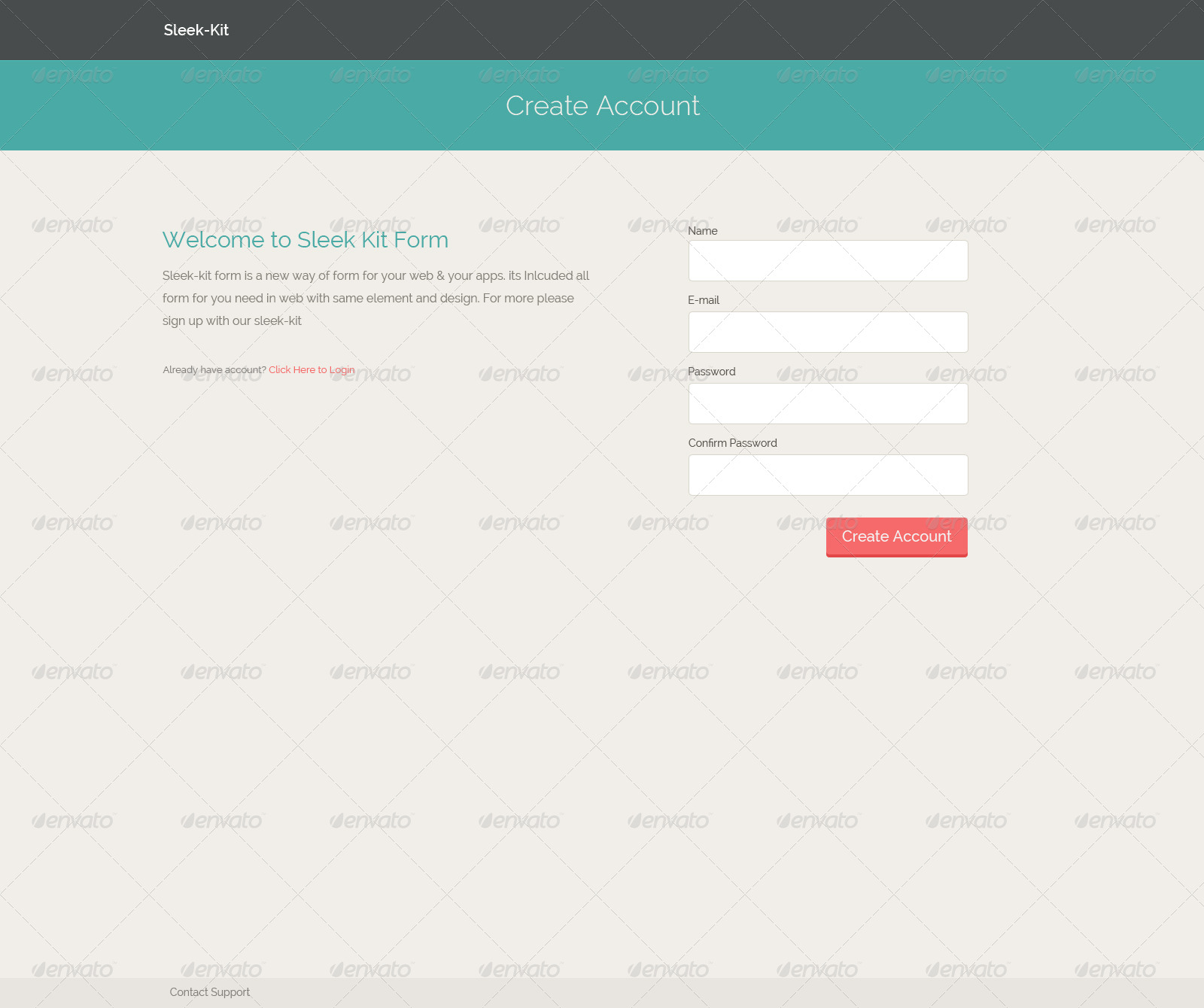 Sleek-kit Clean and Simple Form, Web Elements | GraphicRiver