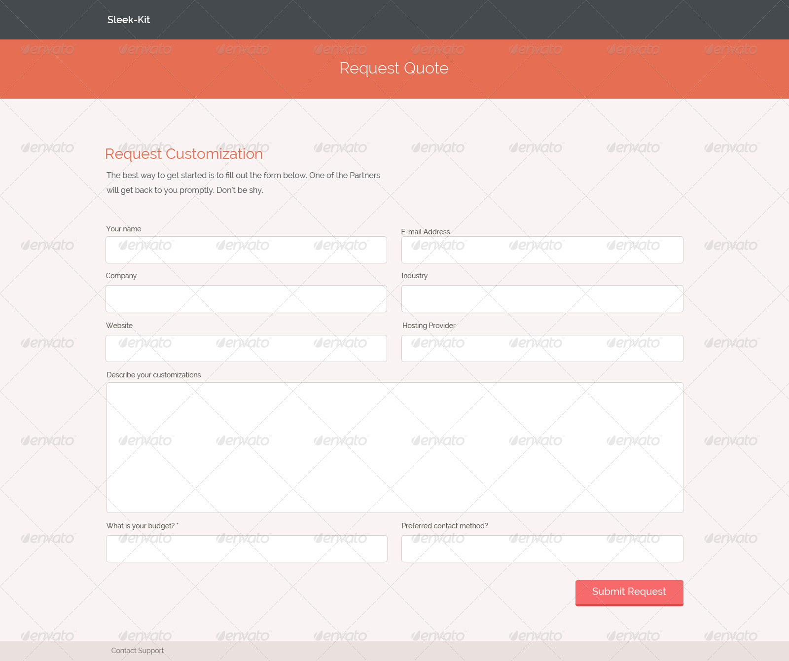 Sleek-kit Clean and Simple Form, Web Elements | GraphicRiver