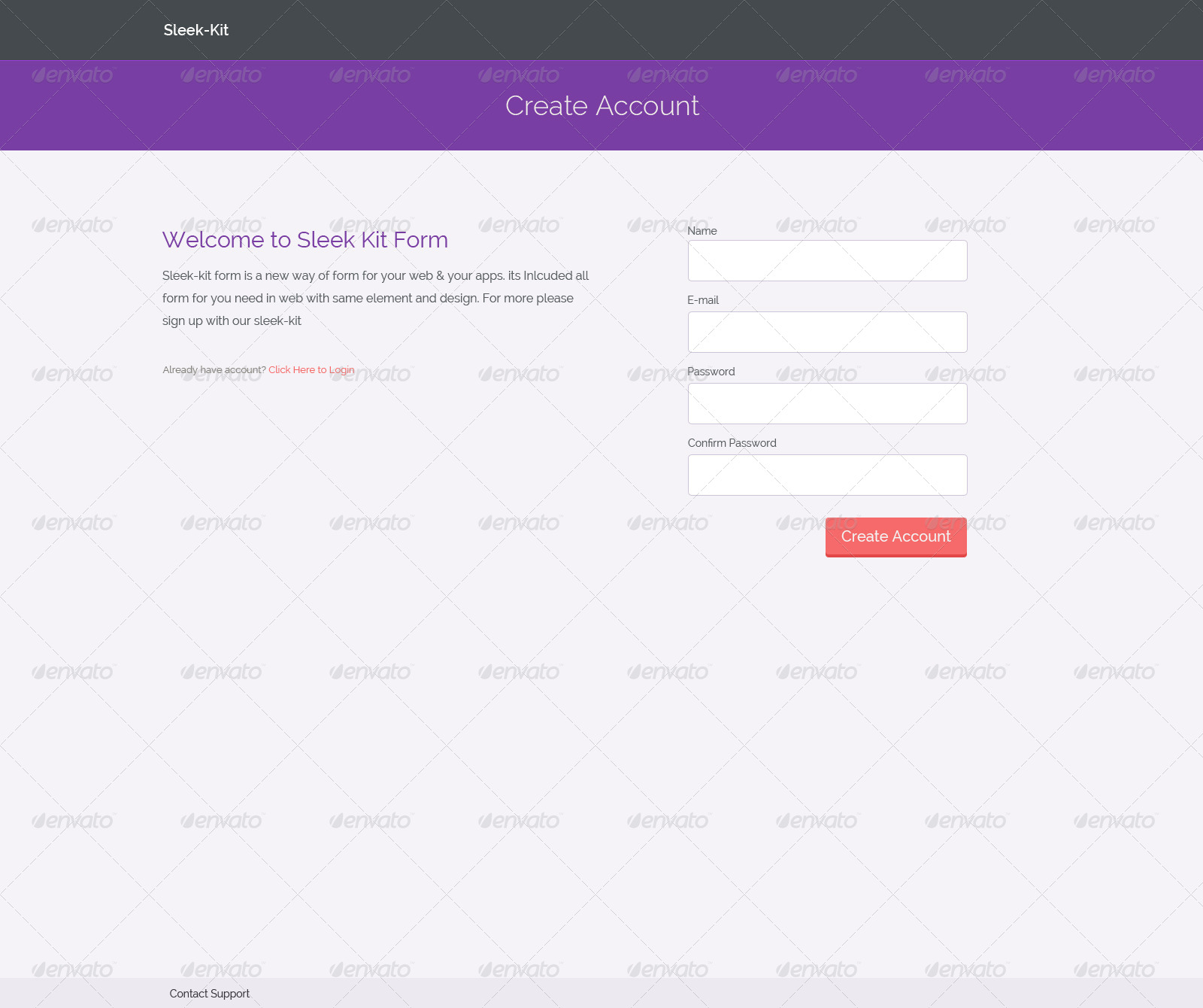Sleek-kit Clean and Simple Form, Web Elements | GraphicRiver