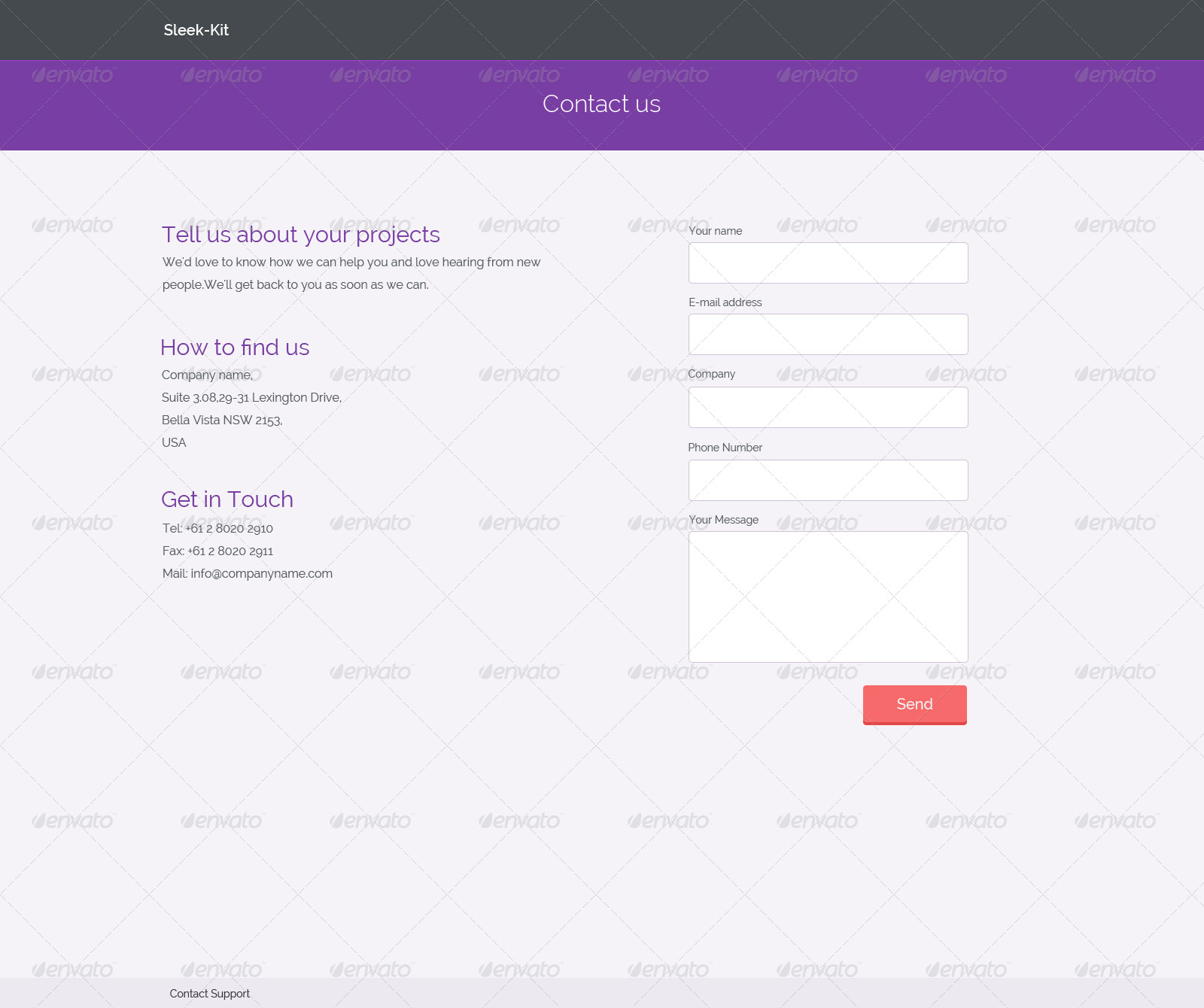 Sleek-kit Clean and Simple Form, Web Elements | GraphicRiver