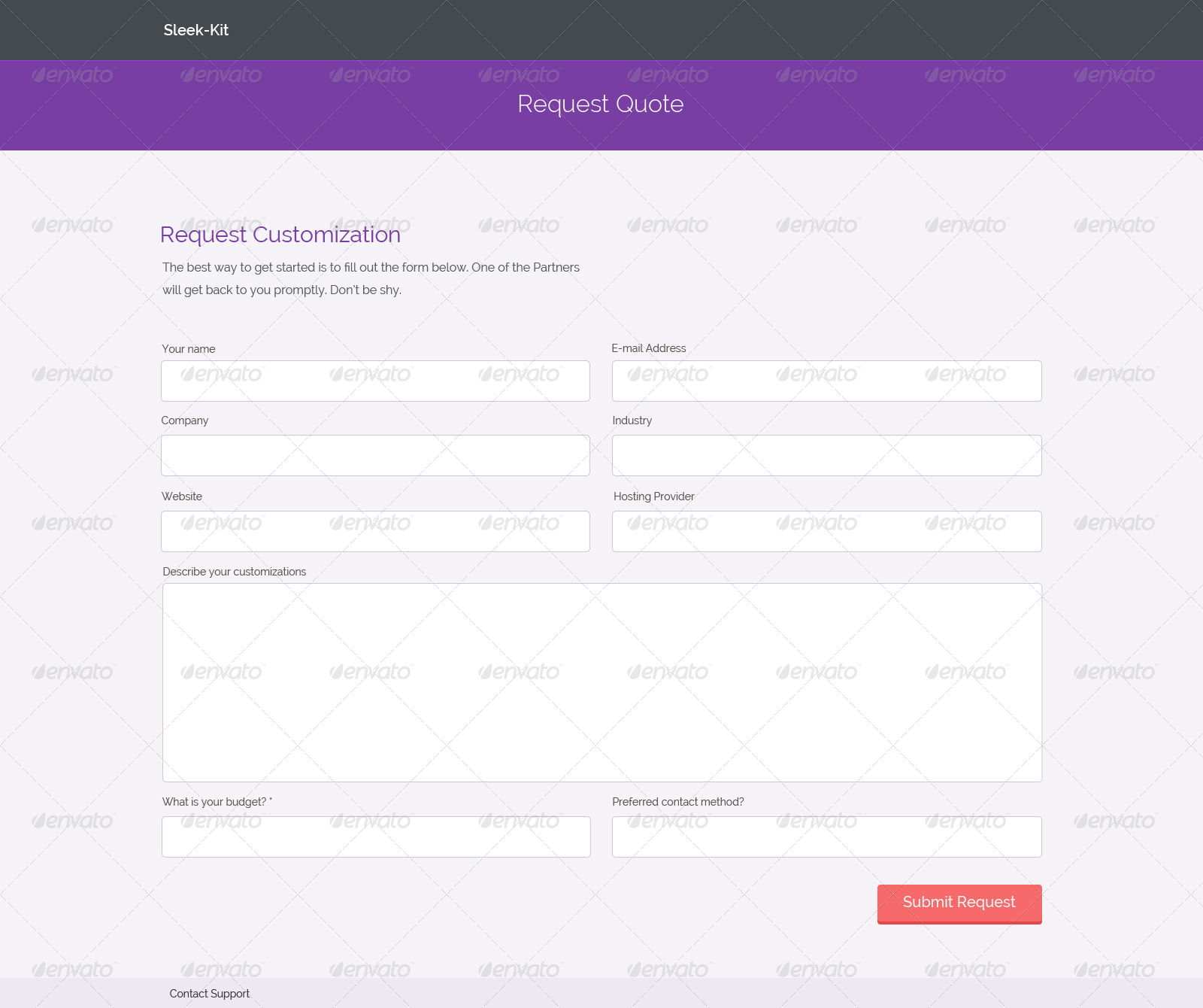 Sleek-kit Clean and Simple Form, Web Elements | GraphicRiver