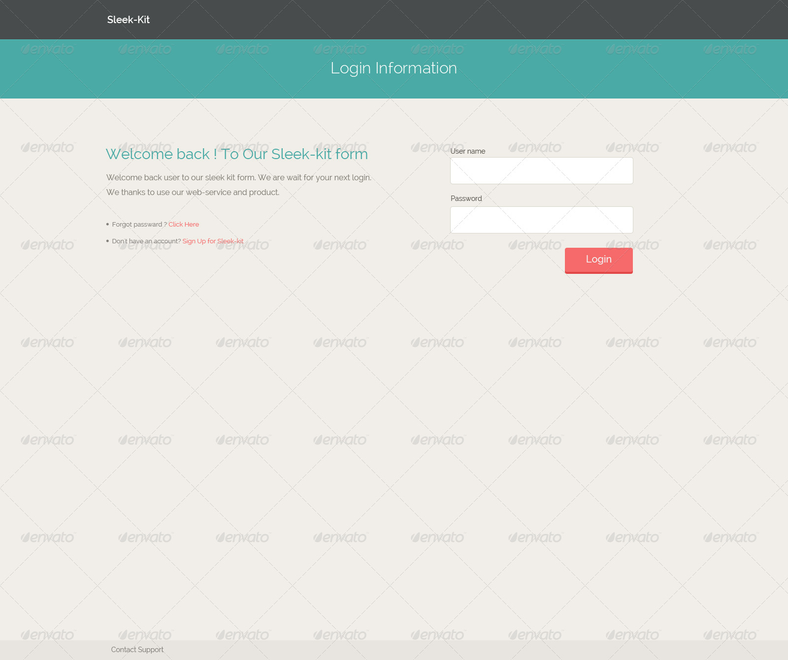 Sleek-kit Clean and Simple Form, Web Elements | GraphicRiver