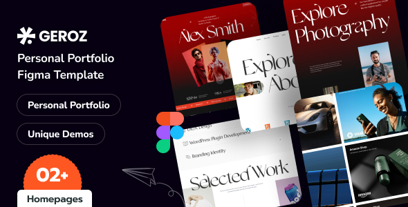 Geroz - Creative Portfolio Figma Template by modinatheme | ThemeForest