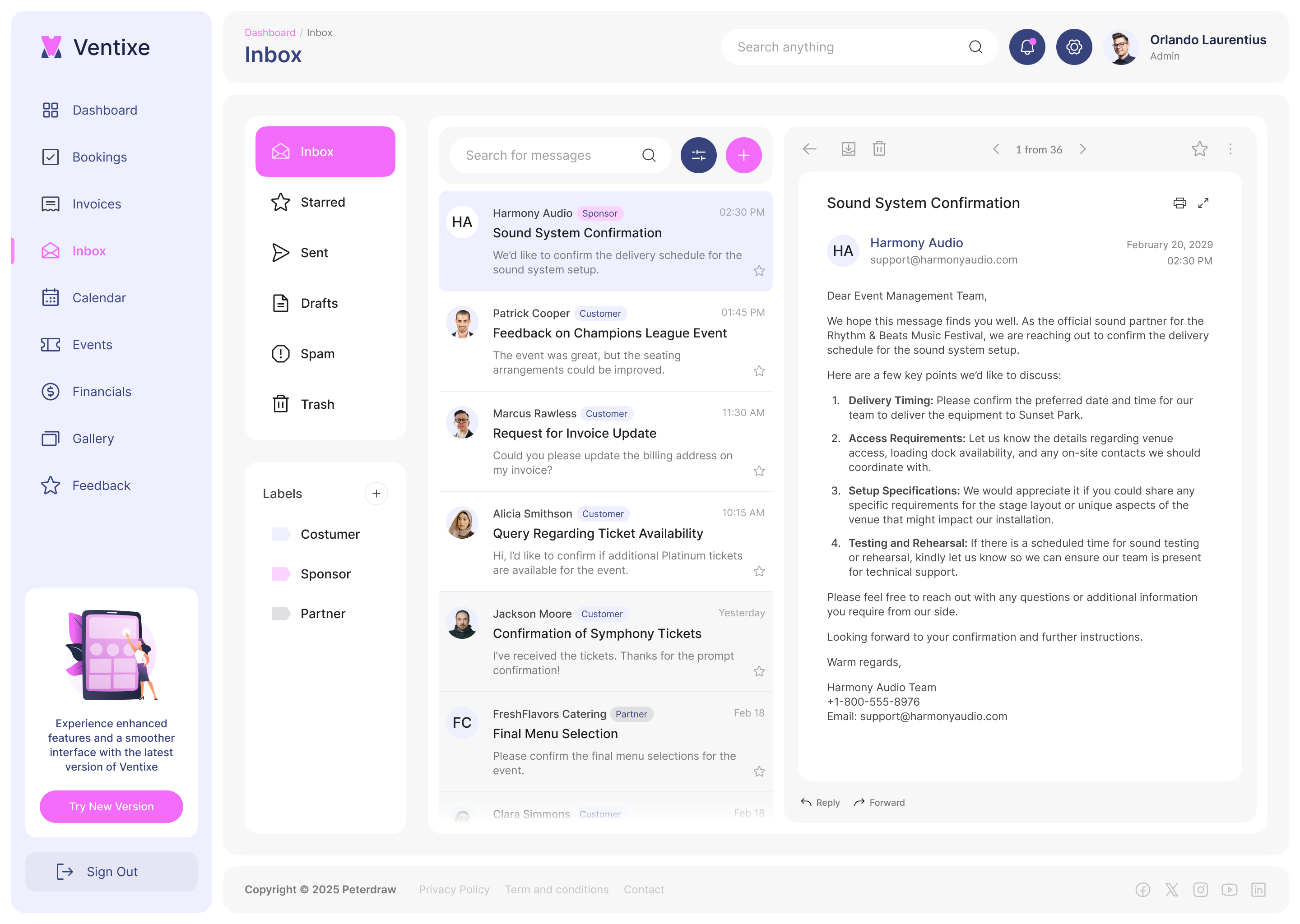 Ventixe - Event Management Dashboard Figma Template by peterdraw ...