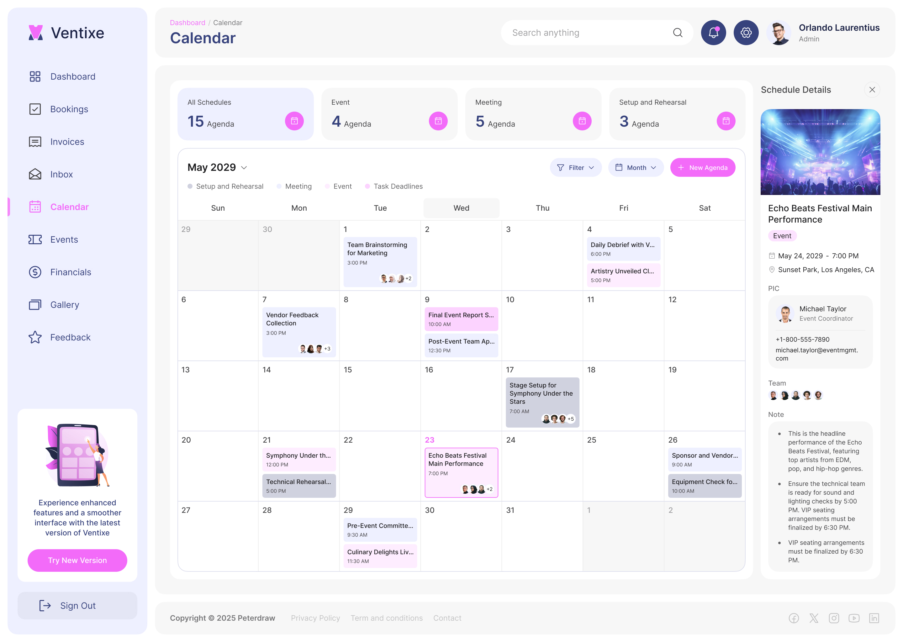 Ventixe - Event Management Dashboard Figma Template by peterdraw ...