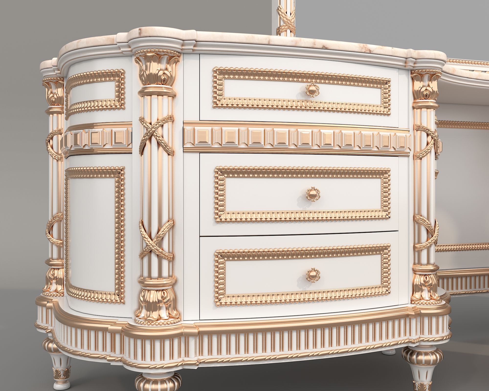 Classic European style Dressing Table 29 by nhattuankts | 3DOcean