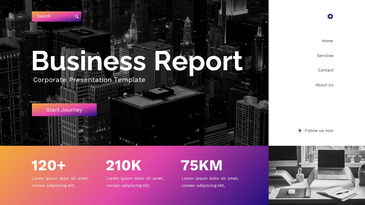 Business Report - Corporate Google Slide Templates, Presentation Templates