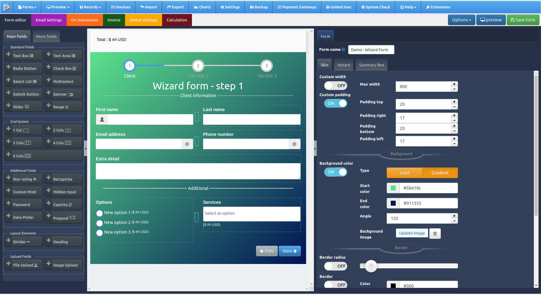 Zigaform - WordPress Calculator & Cost Estimation Form Builder by SoftDiscover