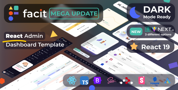 Facit React | React Admin Template (Create React App, Vite or NextJs) [React TS] by omtankestudio