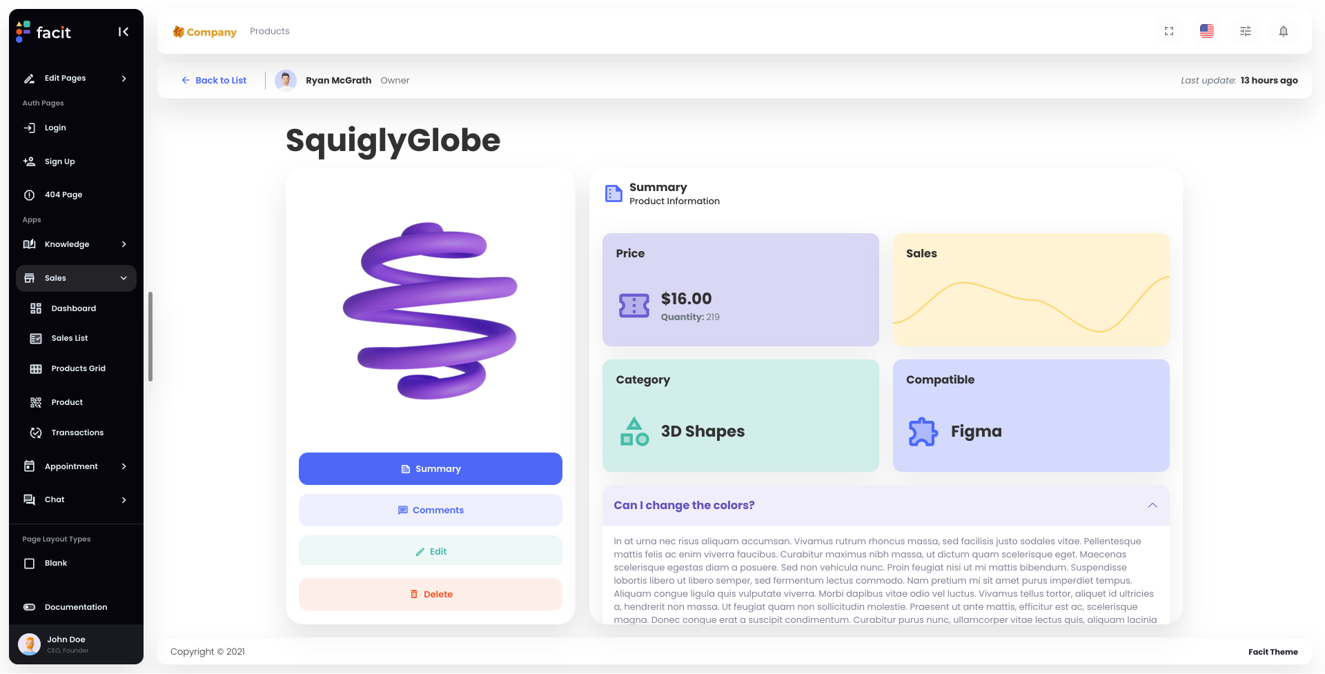 Facit React | React Admin Template (Create React App, Vite or NextJs) [React TS] by omtankestudio