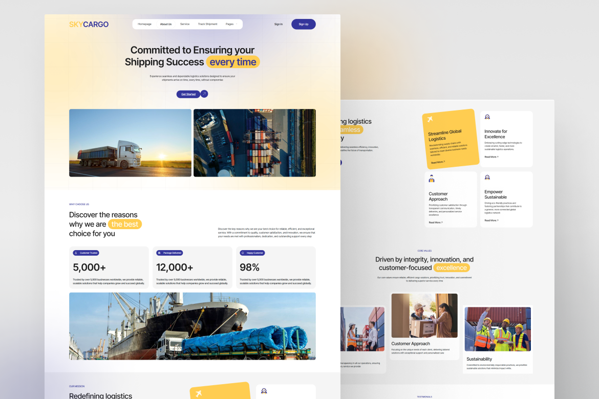 Skycargo Logistics and Cargo Elementor Template Kit for Freight ...
