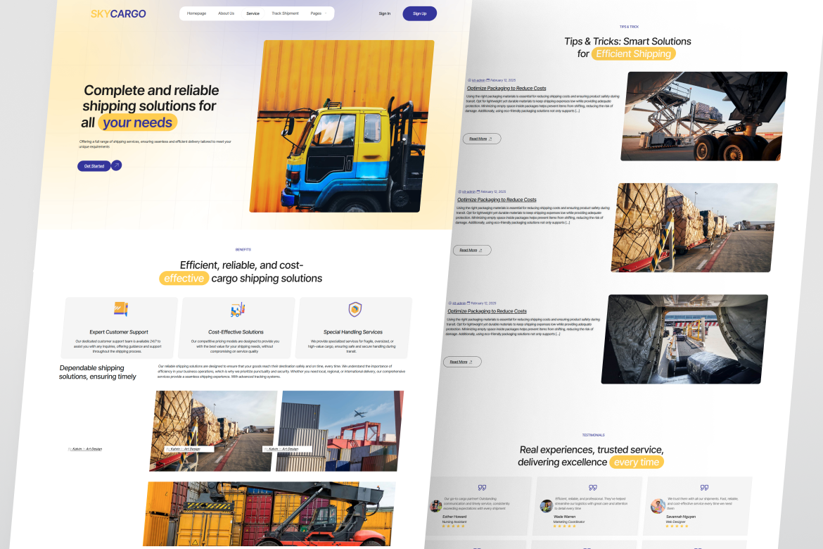 Skycargo Logistics and Cargo Elementor Template Kit for Freight ...