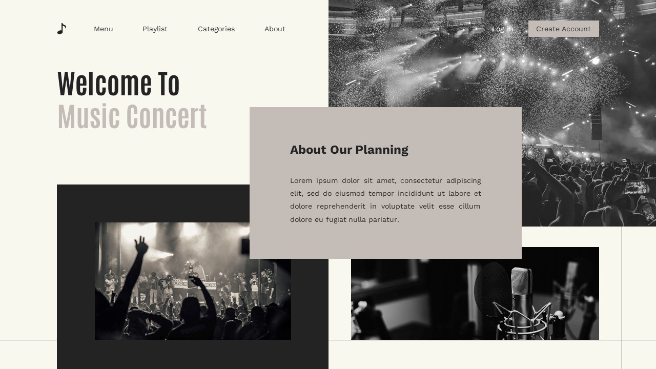Music Concert - Musical Powerpoint Templates, Presentation Templates