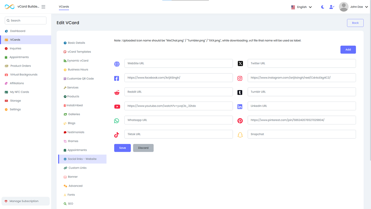 Infy vCard Saas : Digital Business Card Builder by infyomlabs | CodeCanyon