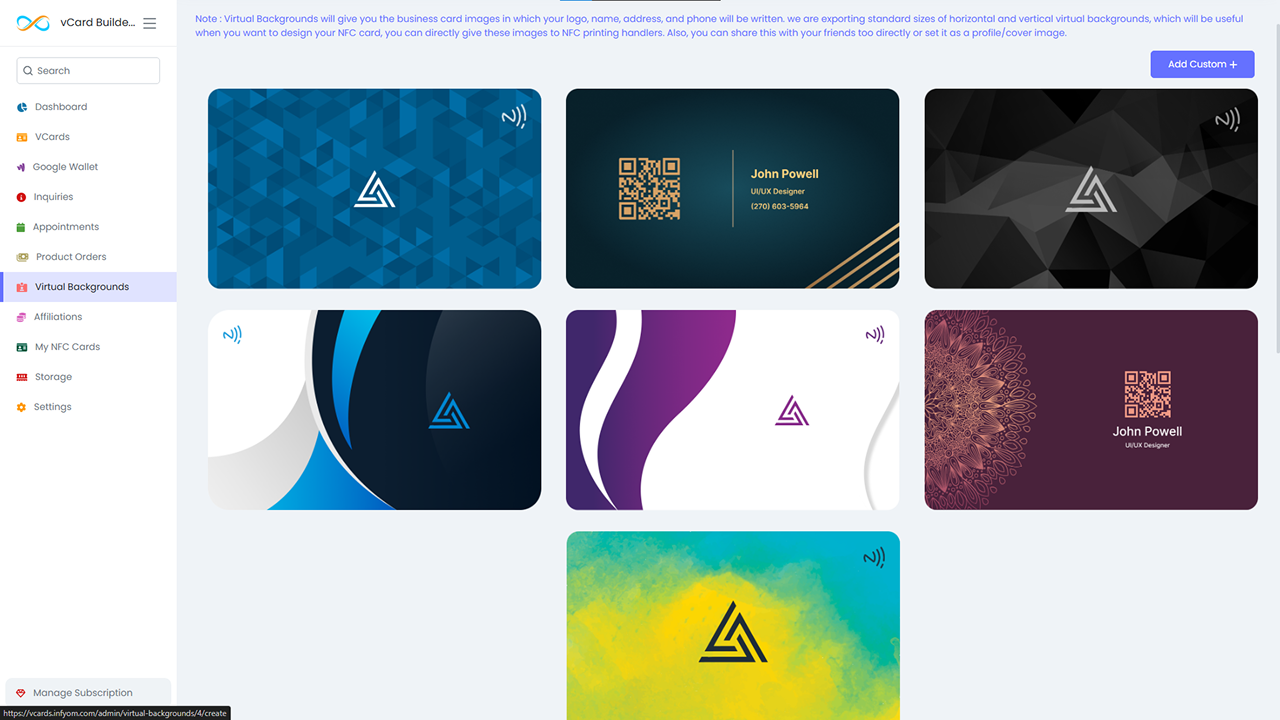 Infy vCard Saas : Digital Business Card Builder by infyomlabs | CodeCanyon