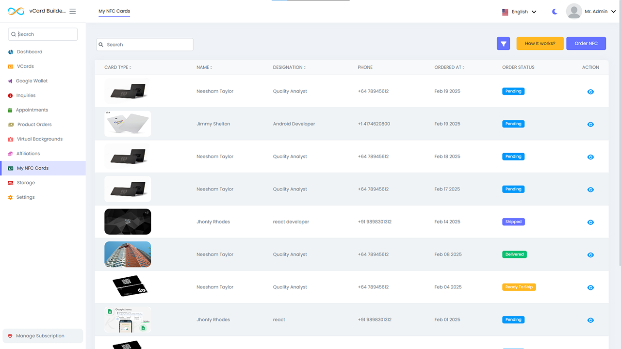 Infy vCard Saas : Digital Business Card Builder by infyomlabs | CodeCanyon