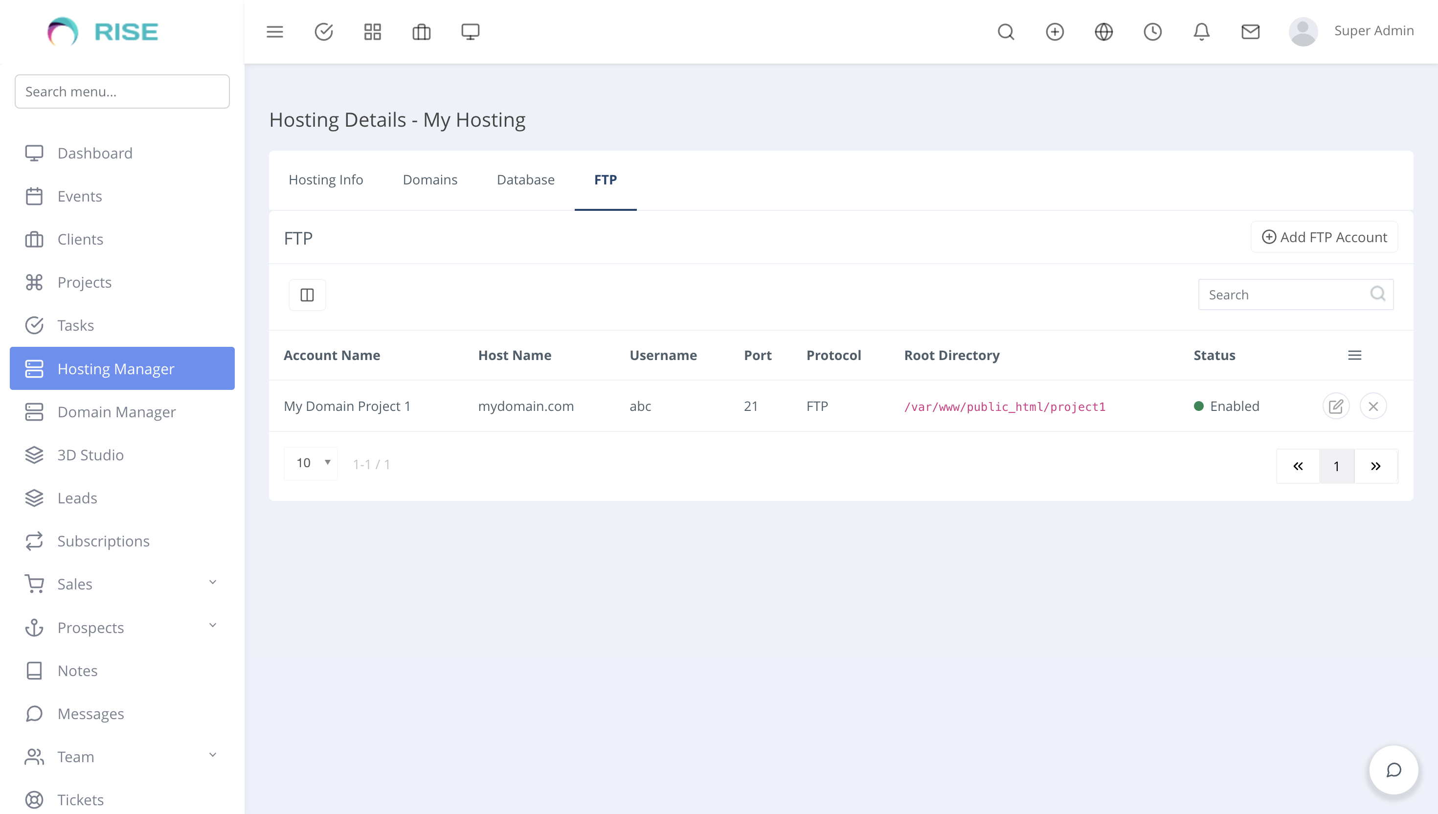 Hosting Manager for RISE CRM by Hopperstack | CodeCanyon