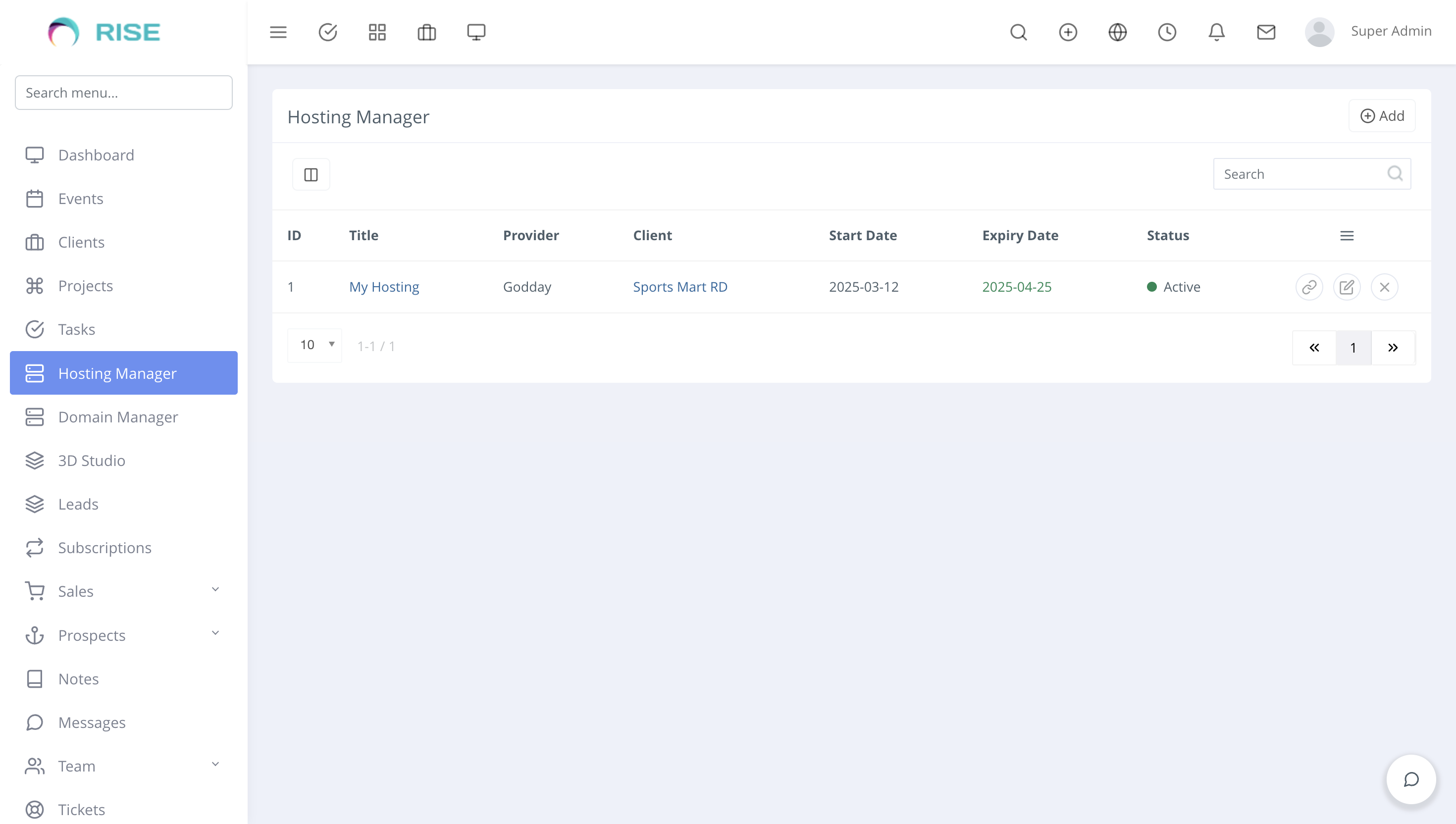 Hosting Manager for RISE CRM by Hopperstack | CodeCanyon