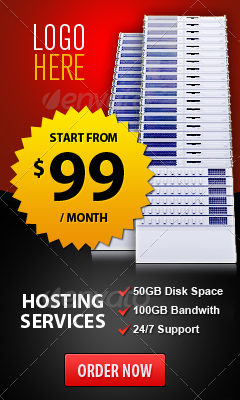 Hosting & Cloud Banner ad Set, Web Elements | GraphicRiver