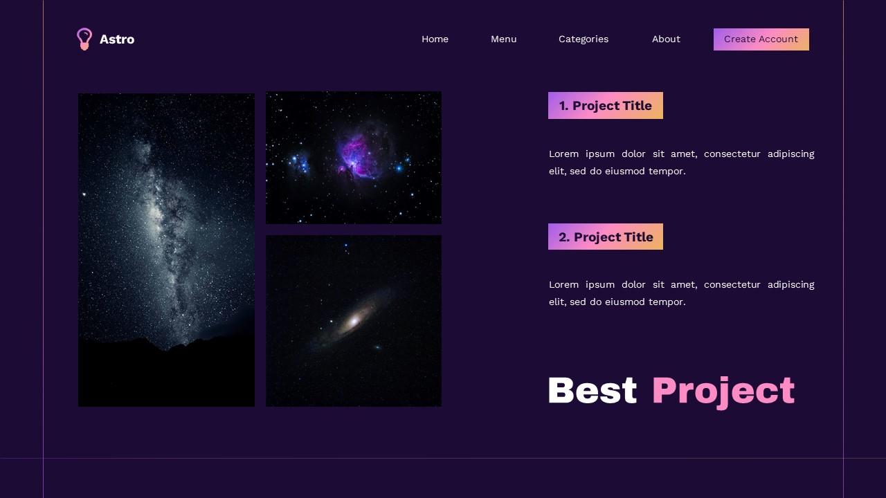 Astronomy - Outer Space Google Slide Templates, Presentation Templates