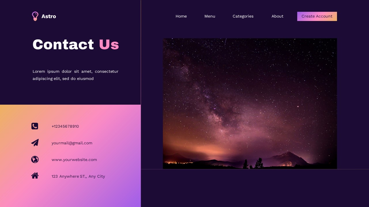 Astronomy - Outer Space Google Slide Templates, Presentation Templates