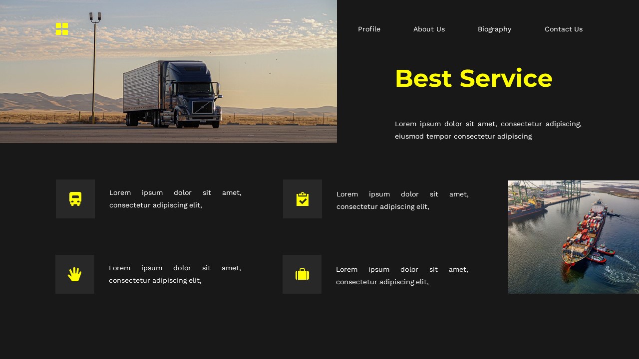 Express Logistic - Expedition Keynote Templates, Presentation Templates