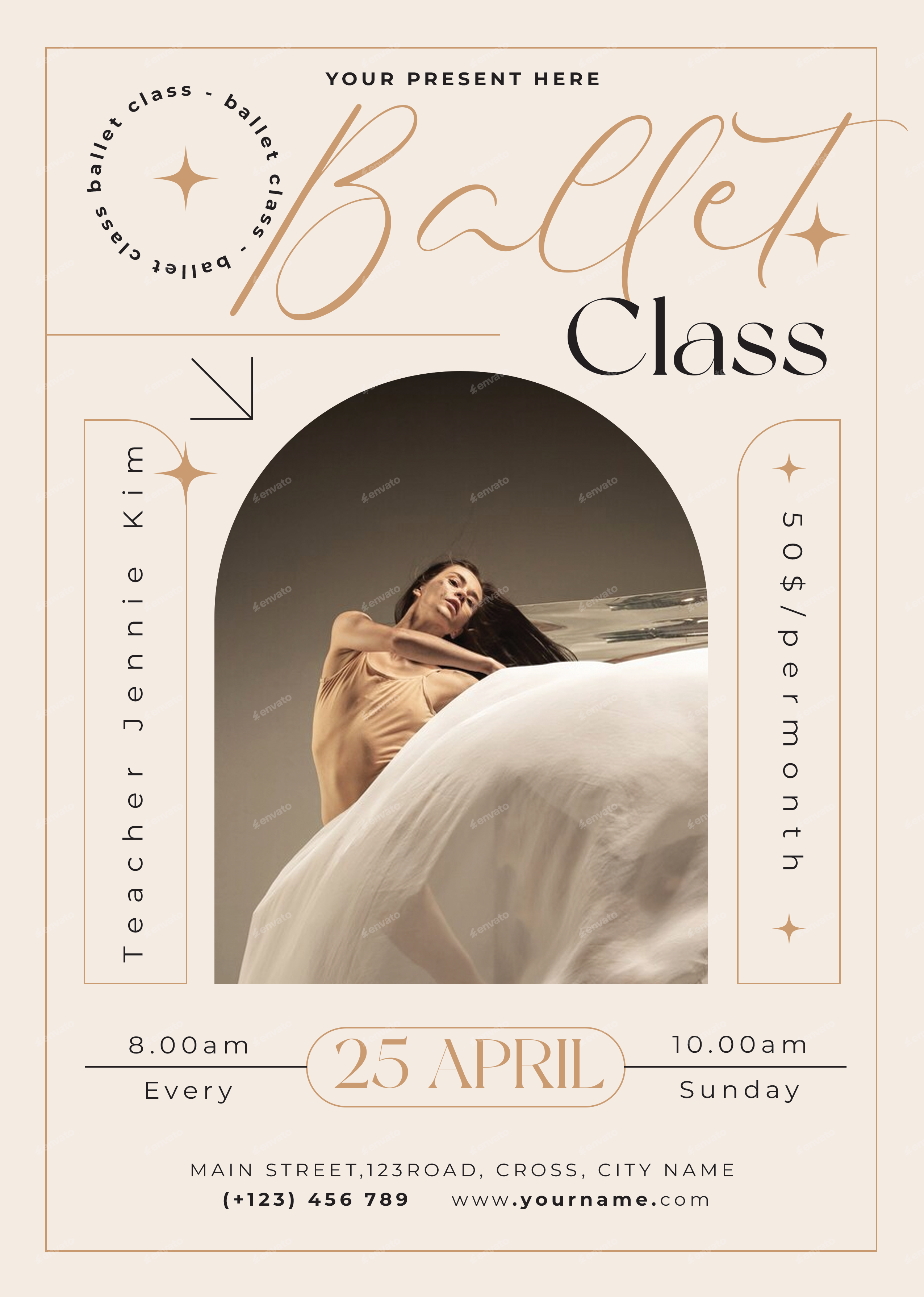 Ballet Class Flyer, Print Templates | GraphicRiver