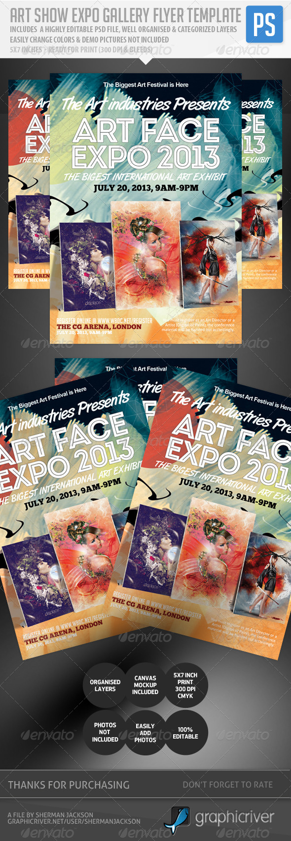 Art Show Expo Flyer Template V.2 by ShermanJackson | GraphicRiver