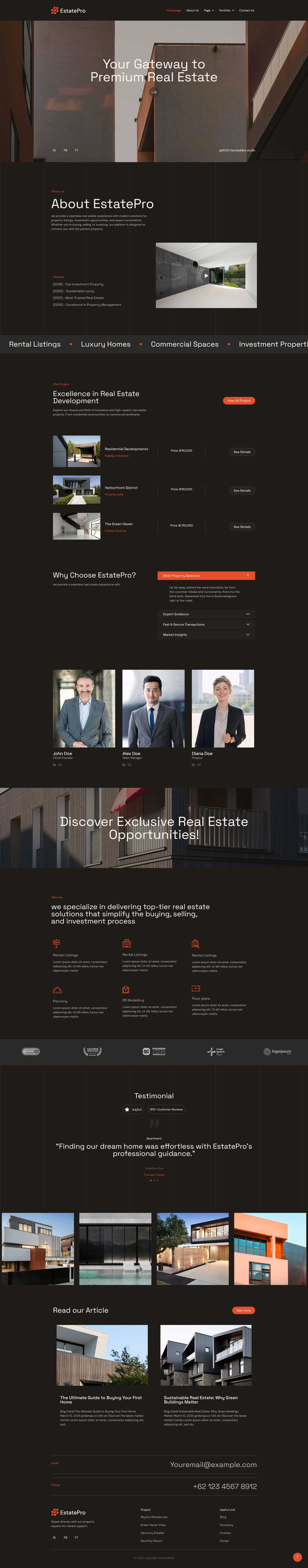EstatePro – Modern Real Estate & Property Elementor Template Kits by Protagonis