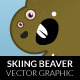 Skiing Beaver, Vectors | GraphicRiver