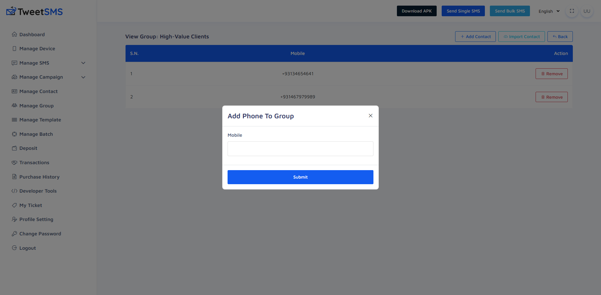 TweetSMS - SMS Marketing Platform as SaaS by ViserLab | CodeCanyon
