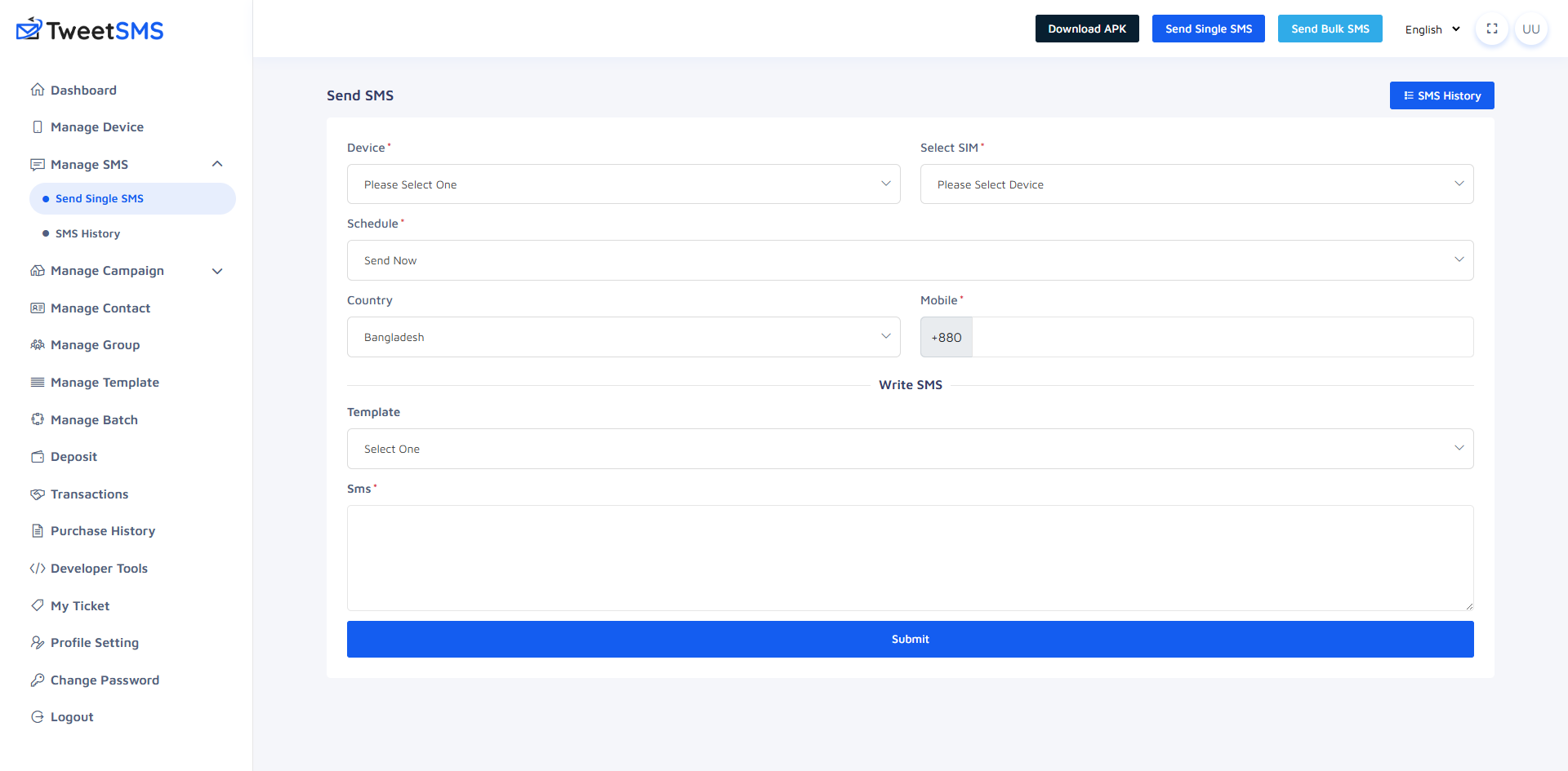 TweetSMS - SMS Marketing Platform as SaaS by ViserLab | CodeCanyon