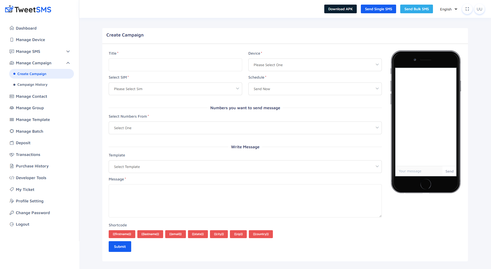 TweetSMS - SMS Marketing Platform as SaaS by ViserLab | CodeCanyon
