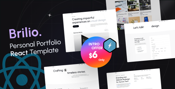 Brilio - Personal Portfolio React Template by theme_land | ThemeForest