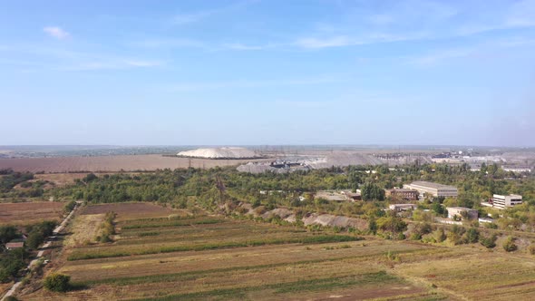 Harmful production and air pollution. Metallurgical Plant’s slag, Stock ...