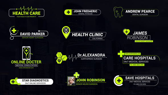 Modern Medical Titles, After Effects Project Files | VideoHive