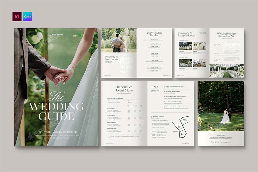 Wedding Venue Brochure Template, Print Templates | GraphicRiver