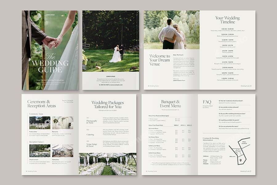 Wedding Venue Brochure Template, Print Templates | GraphicRiver