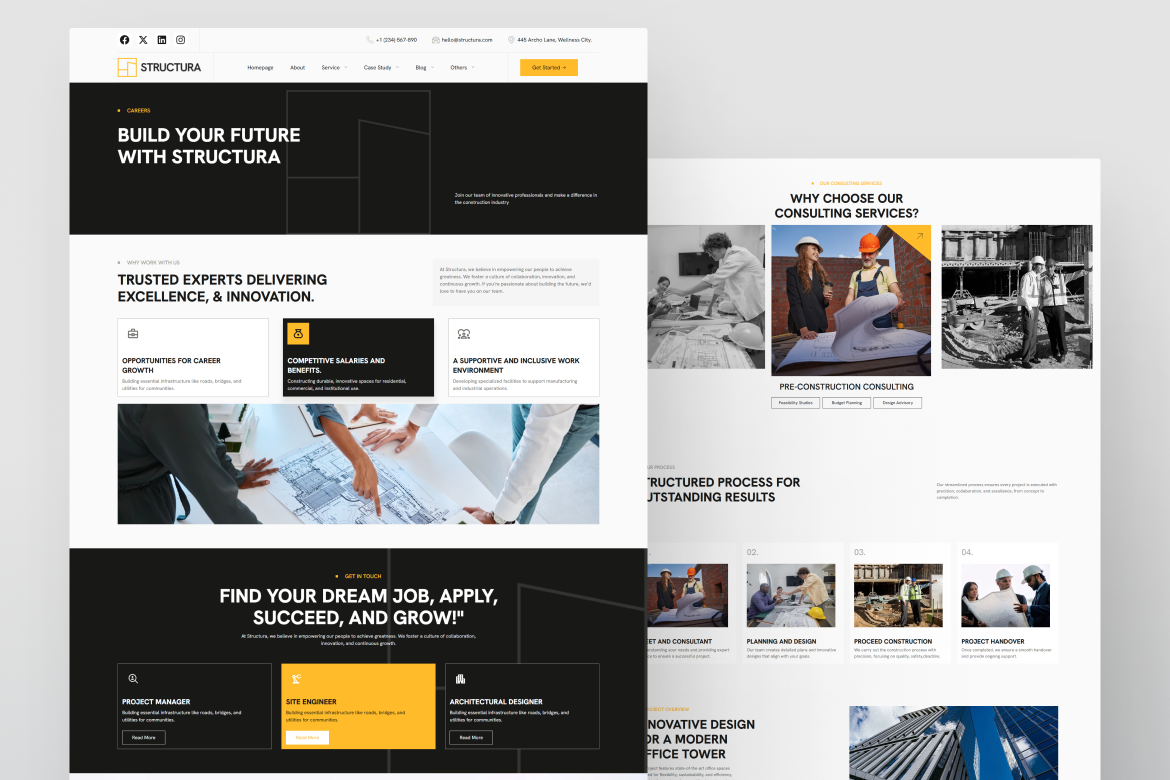Structura Construction Consultant Elementor Template Kit for Builders, Architects, Engineering ...