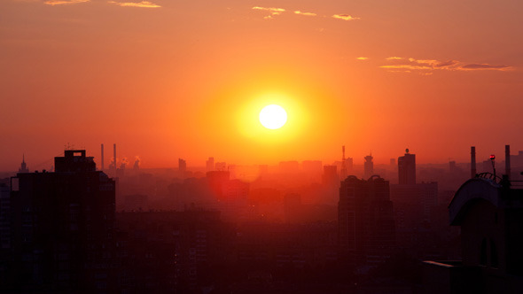 Sunrise Over The City Time Lapse, Stock Footage | VideoHive