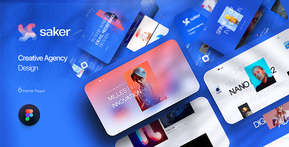 Saker - Creative Agency Figma Template by Th3s | ThemeForest