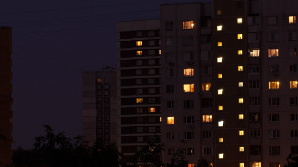 Buildings At Night 1, Stock Footage | VideoHive