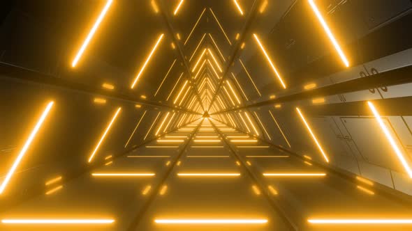 4k Orange Colorful Neon Light Cycle, Motion Graphics | VideoHive