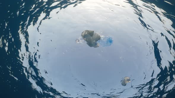 Plastic Waste Floating in the Ocean, Stock Footage | VideoHive