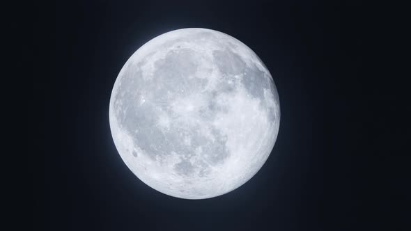 Rotating Moon in Different Phases Is Approaching, Motion Graphics ...