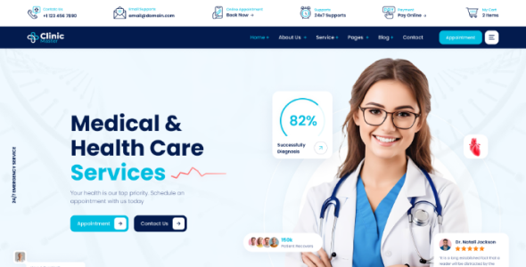 ClinicMaster - Health & Medical React Template by DexignZone | ThemeForest