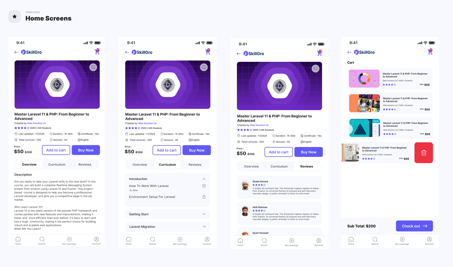 SkillGro LMS Student App - Course & Learning Management System by websolutionus