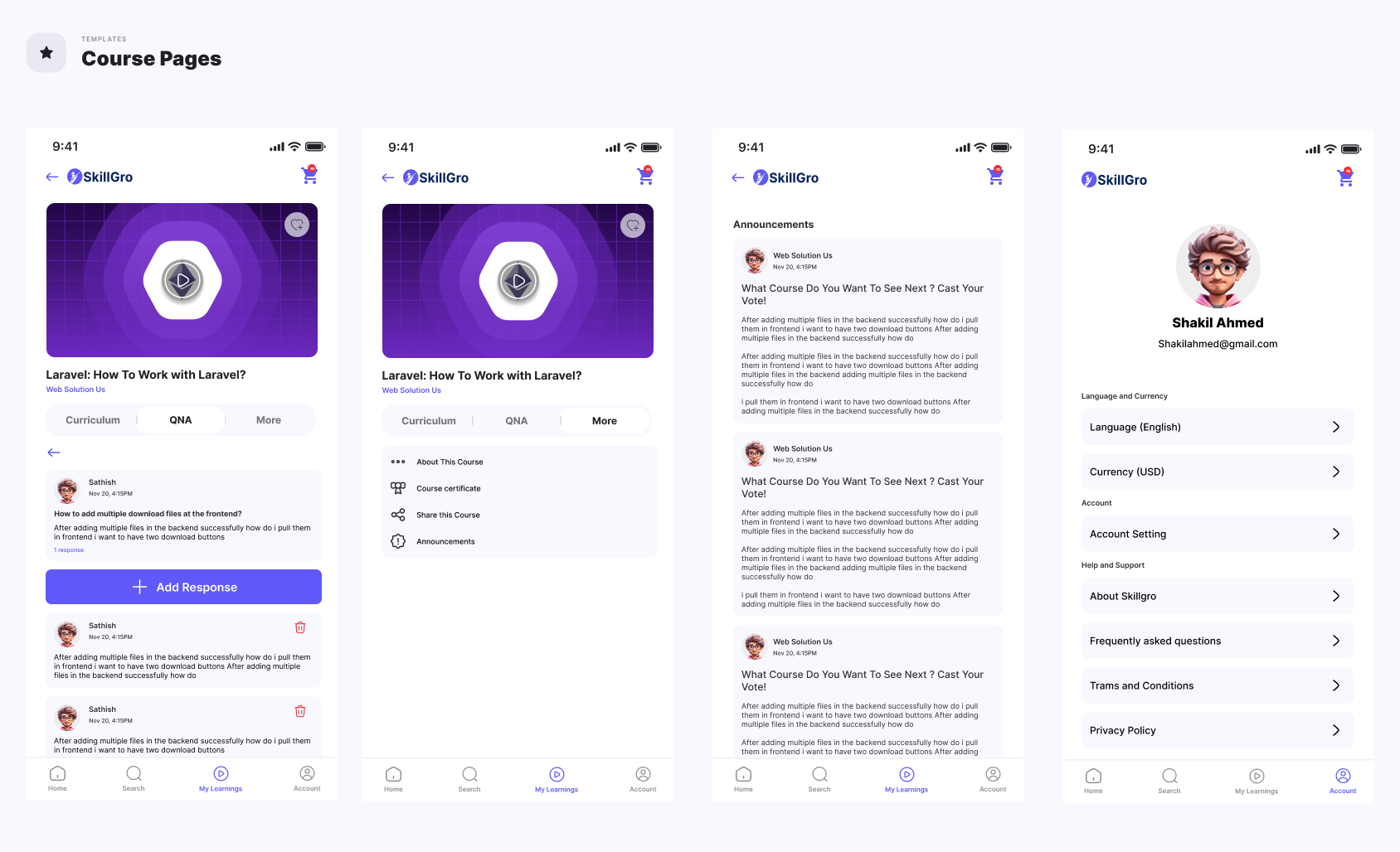 SkillGro LMS Student App - Course & Learning Management System by websolutionus