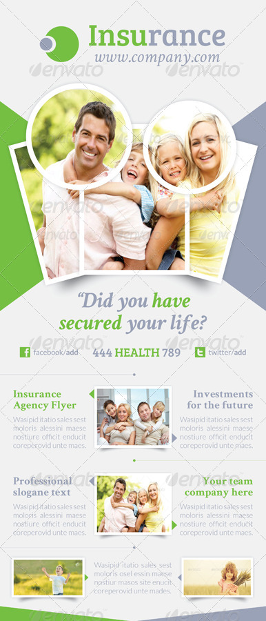Insurance Agency Billboard & Roll-Up Template, Print Templates ...