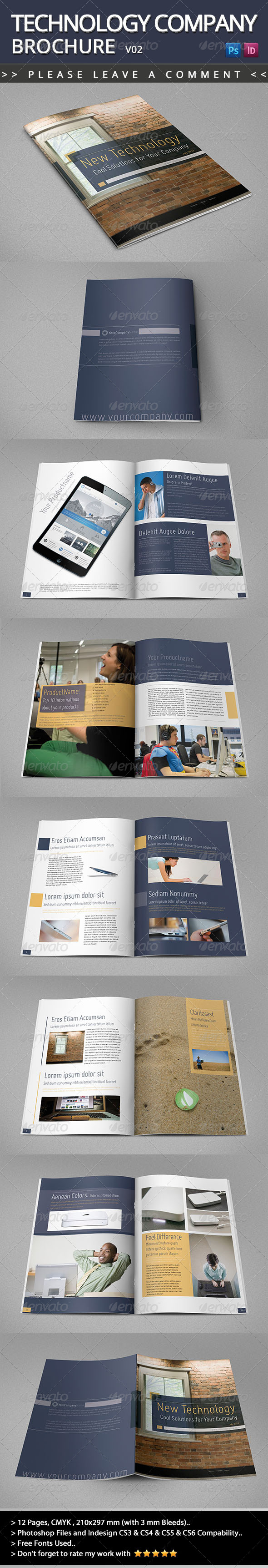 Technology Company Brochure V02 by balkay | GraphicRiver